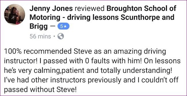 Scunthorpe driving lessons - reviews and testimonials